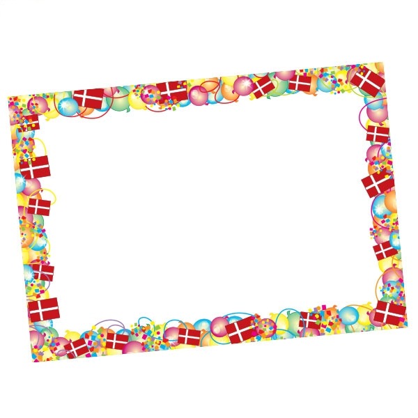 A4 PAPIR MED RAMME MED EUROPA FLAG - 100 STK. - Positiverne