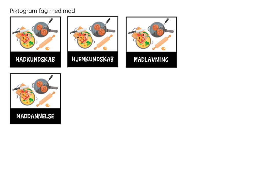 Piktogrammer - Madaktiviteter | Positiverne