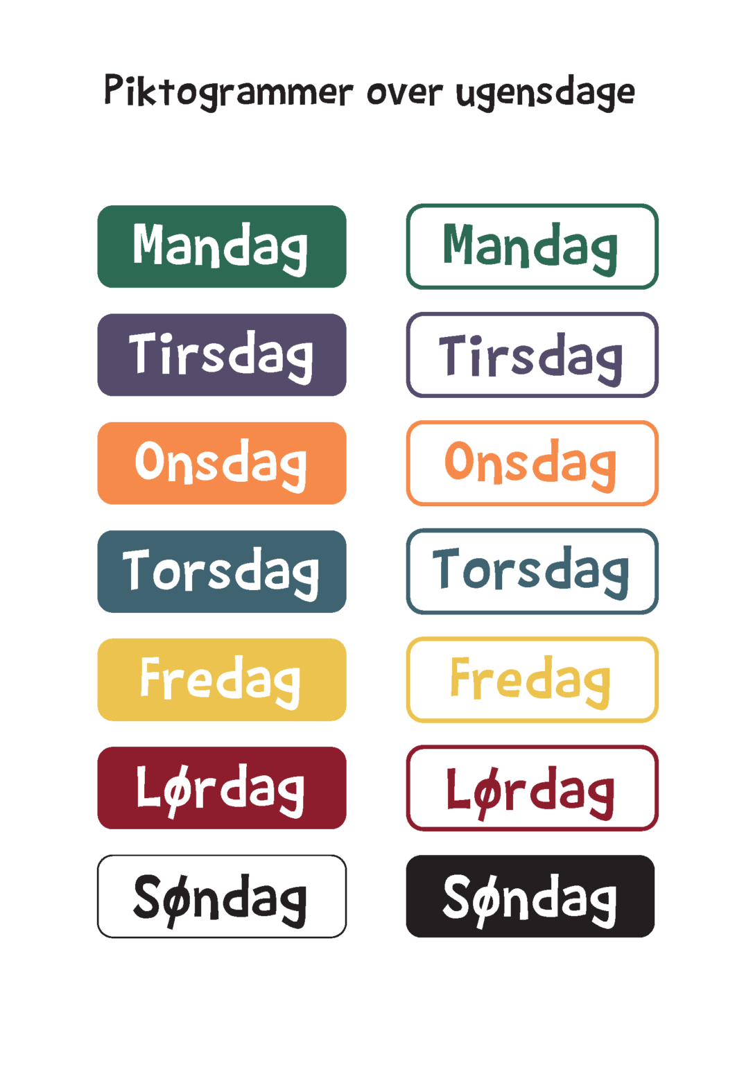 Piktogrammer | Positiverne