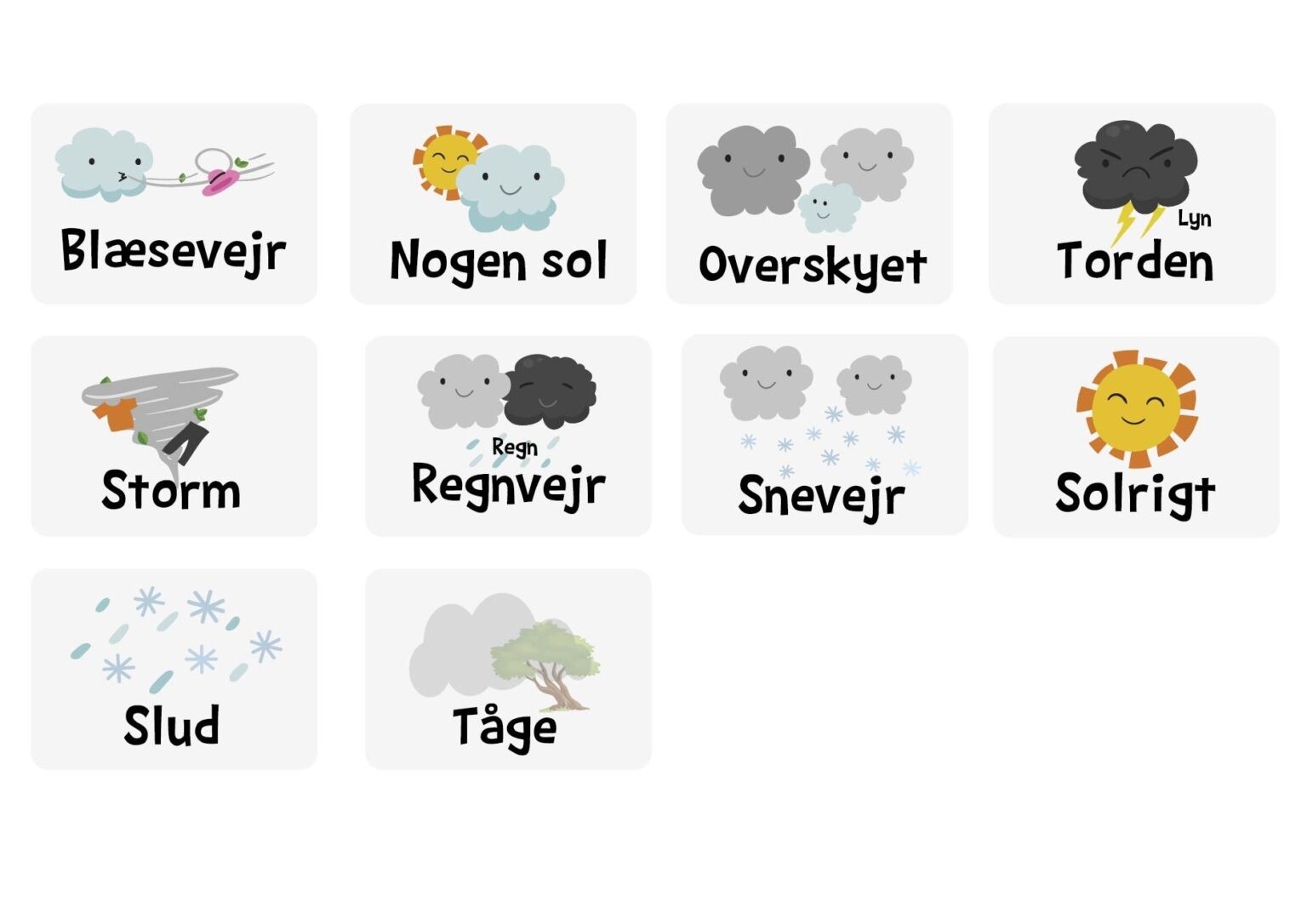 Piktogrammagneter til 'Dagen i dag' tavle, 64 stk. (passer til 45x60 cm ...